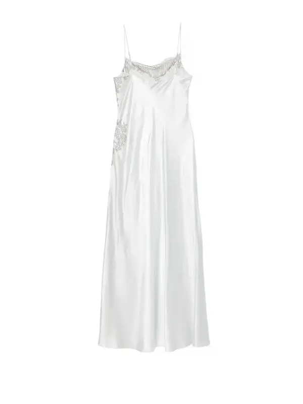Carine Gilson Lace-trim Silk Nightdress