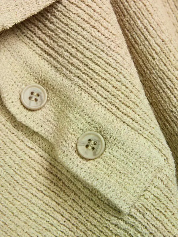 RAITH Ribbed-knit Polo Shirt - Neutrals