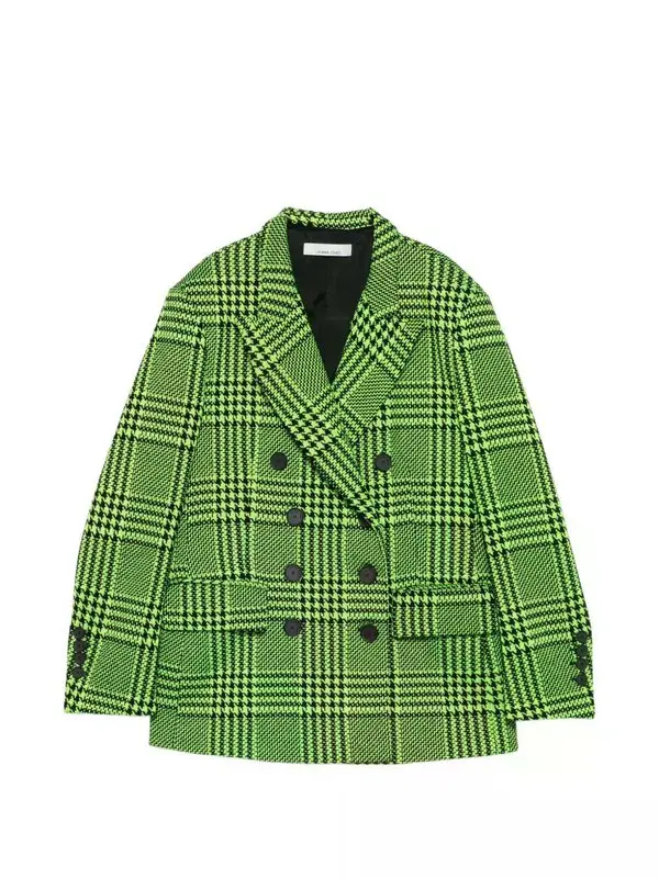 Liviana Conti Double-breasted Check-pattern Blazer