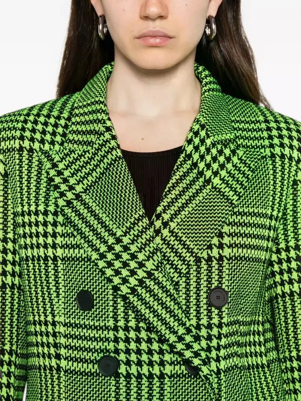 Liviana Conti Double-breasted Check-pattern Blazer