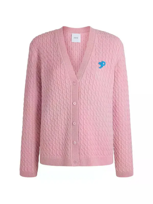 PATOU Jp Cable-knit Cardigan - Pink