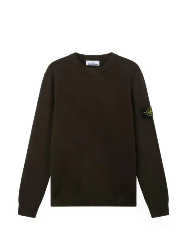 Stone Island Logo-patch Sweater - Brown
