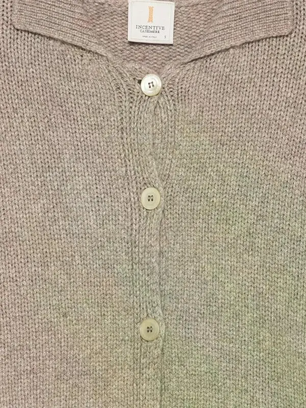 Incentive! Cashmere Daliah Button-up Collared Cardigan