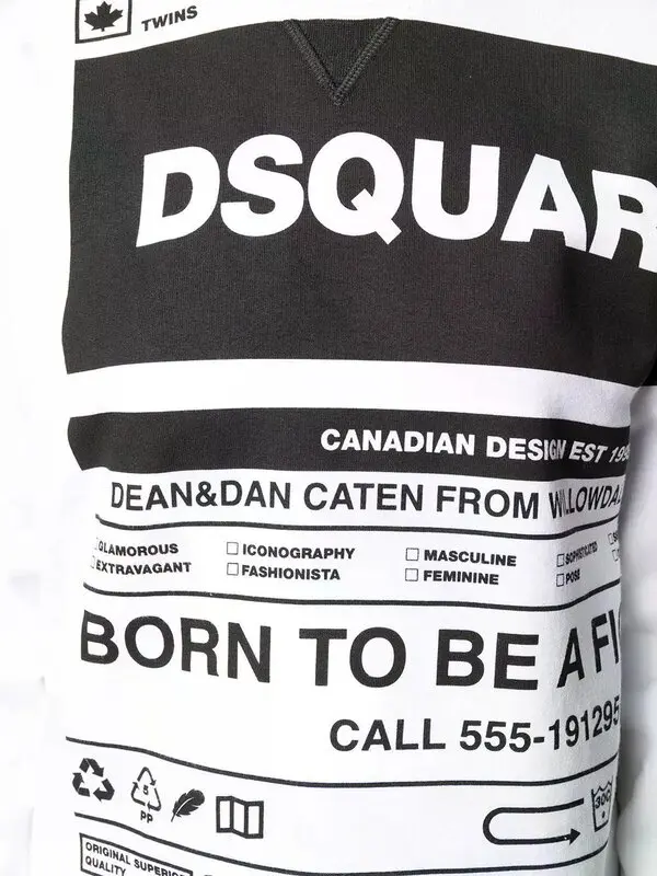 Dsquared2 Logo Slogan Print T-shirt