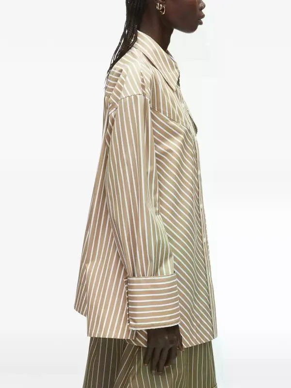 3.1 Phillip Lim Asymmetrical Striped Shirt - Neutrals