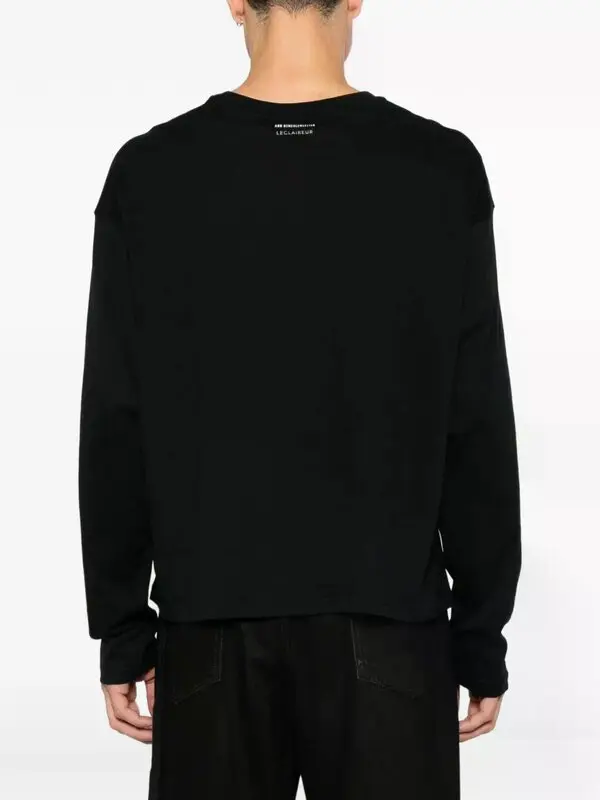 ANN DEMEULEMEESTER Graphic-print Long-sleeve Top