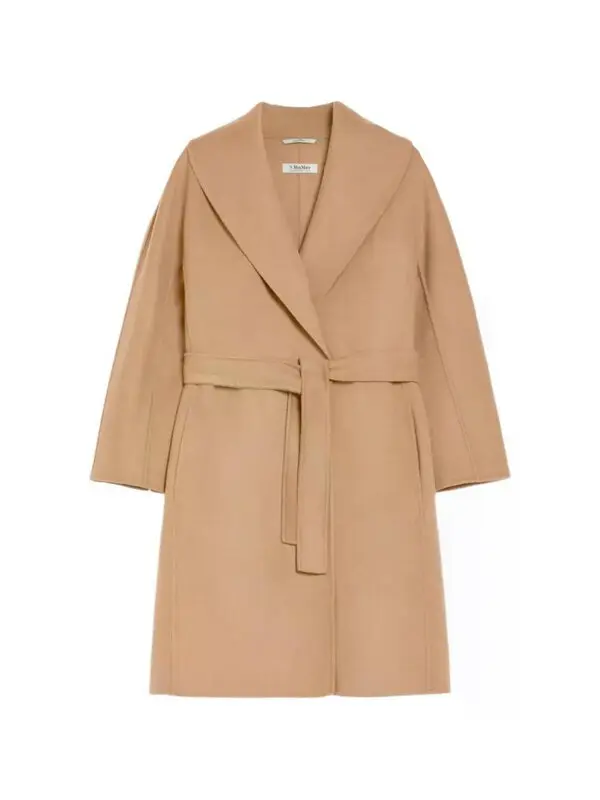 Max Mara Belted Single-breasted Coat - Neutrals