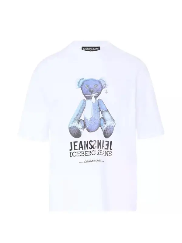 Iceberg Graphic-print Crew-neck T-shirt - White