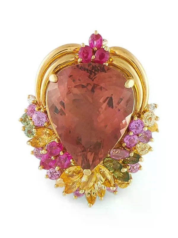 LB EXCLUSIVE Tourmaline And Sapphire Pendant - Gold