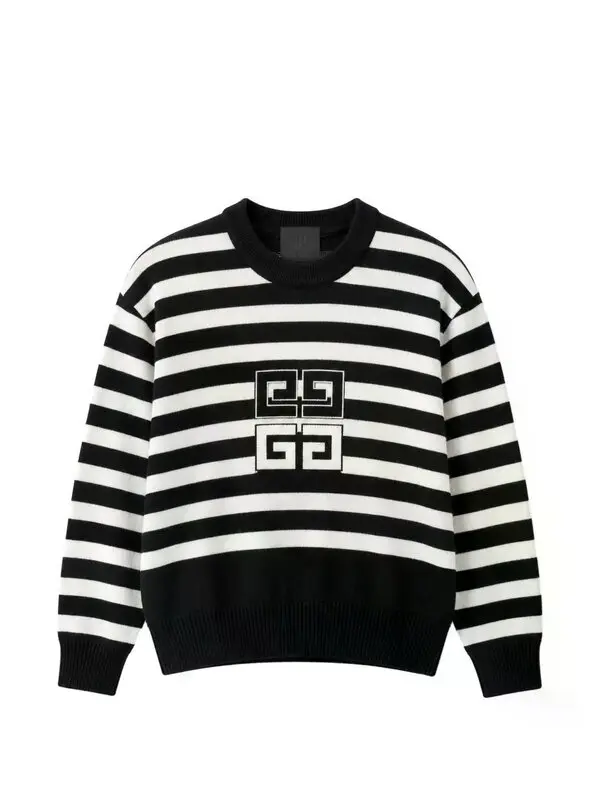 Givenchy 4g Striped Sweater - Black