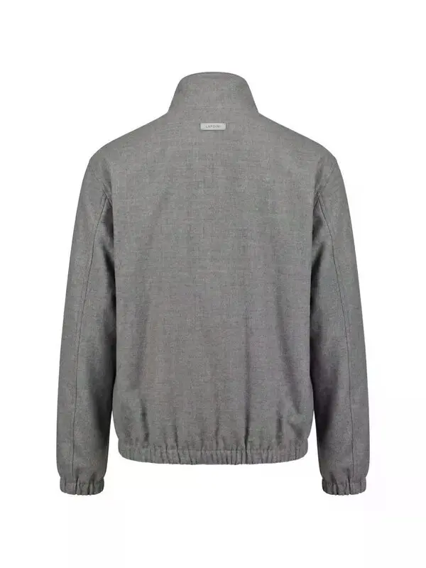 LARDINI High-neck Zip-up Wool Jacket