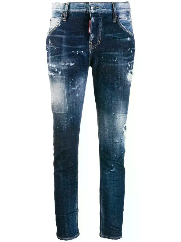 Dsquared2 Distressed Skinny Jeans - Blue