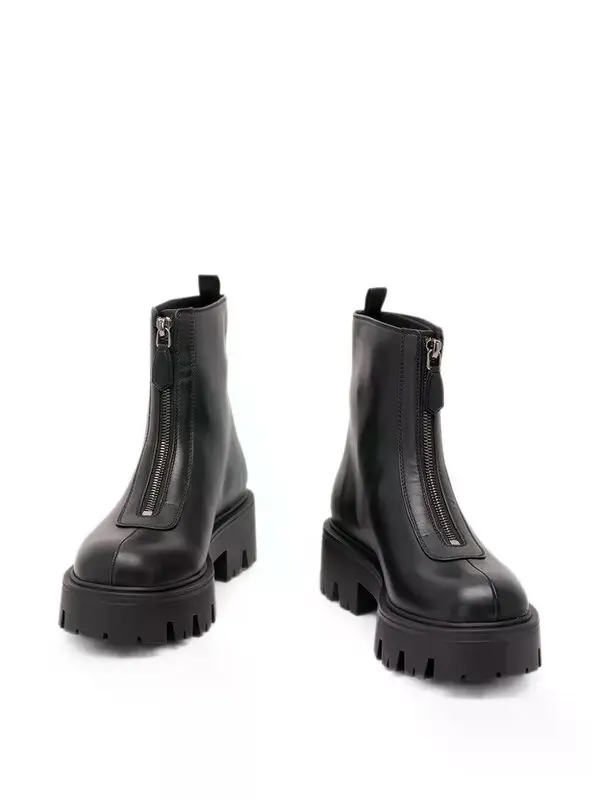Prada Zipper Leather Boots