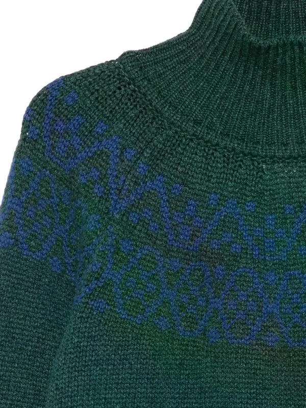 Incentive! Cashmere Eleonora Fair Isle Mock-neck Sweater