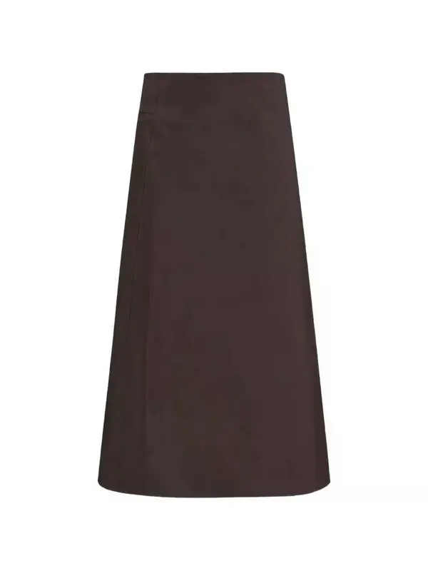 RIER Wrap-design Midi Skirt - Brown