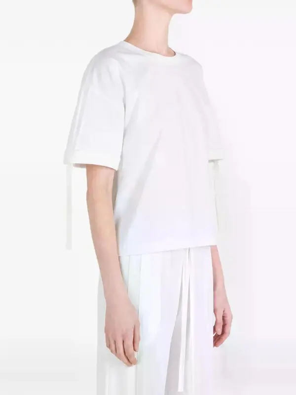 Givenchy Logo-embroidered Sleeve-detail T-shirt - White