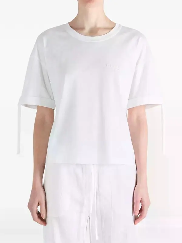 Givenchy Logo-embroidered Sleeve-detail T-shirt - White