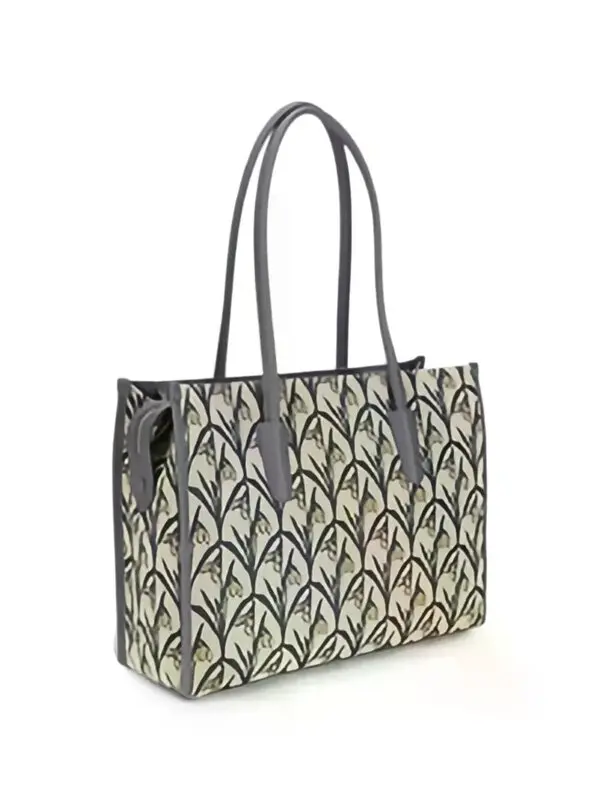 COCCINELLE Myrtha26 Floral-jacquard Shoulder Bag - Grey