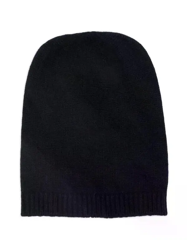 Fabiana Filippi Ribbed-trim Beanie Hat - Black