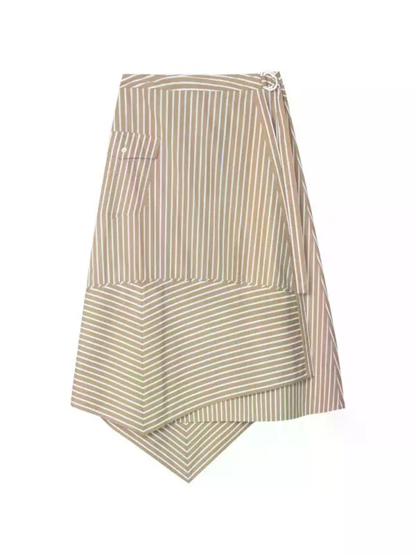 3.1 Phillip Lim Striped Asymmetrical Skirt - Neutrals