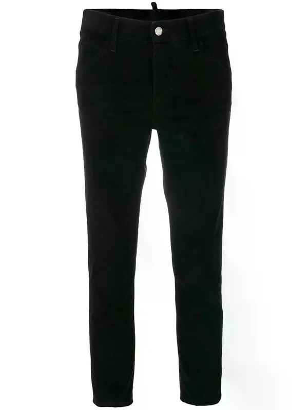 Dsquared2 Distressed Corduroy Trousers - Black