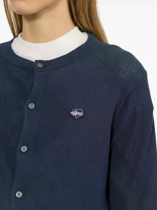 AAPE BY *A BATHING APE Logo-patch Button-up Cardigan