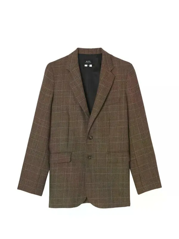 A.p.c. Annie Blazer Check-pattern - Brown
