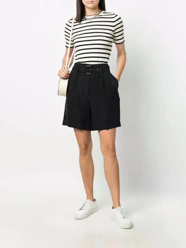 Woolrich Belted Flared Shorts