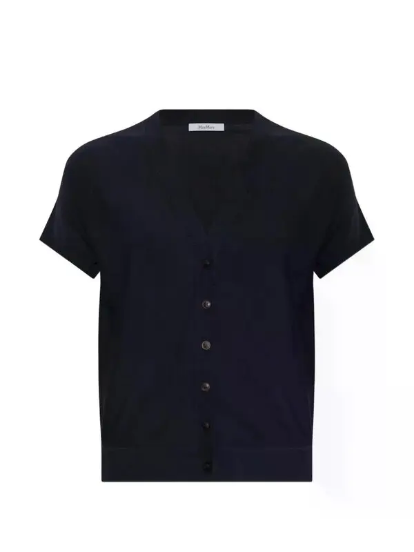 Max Mara V-neck Button-up Top - Blue