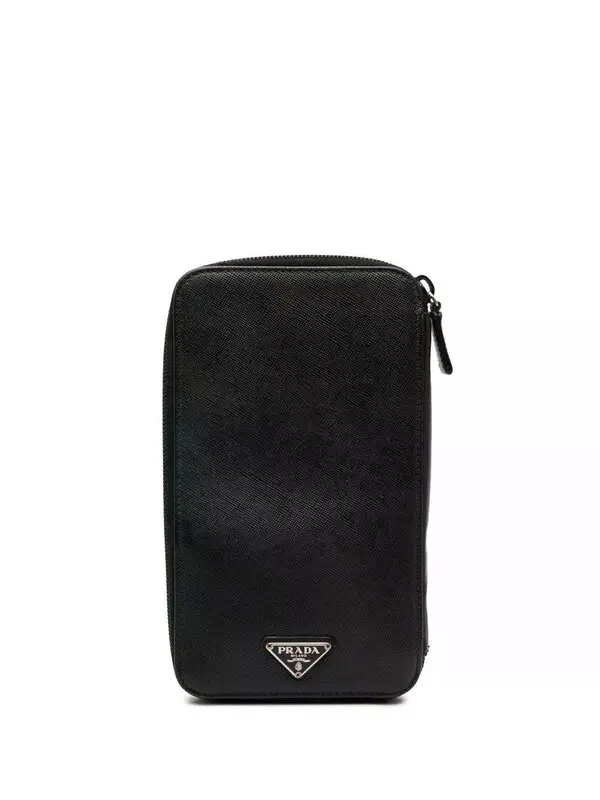 Prada 2000-2013 Saffiano Zip Around Wallet Long Wallets - Black