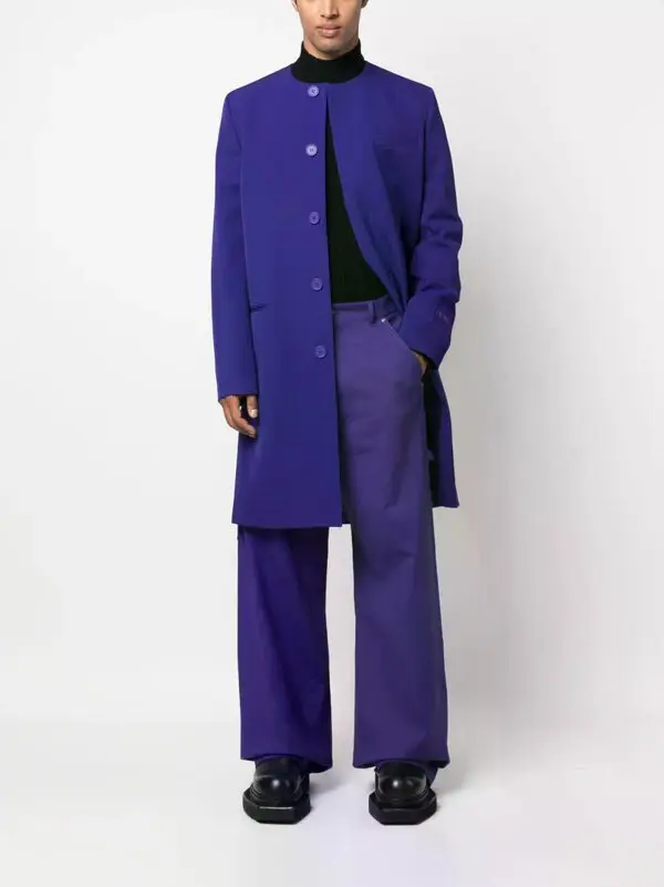 Off-White Wave Off Wide-leg Trousers - Blue