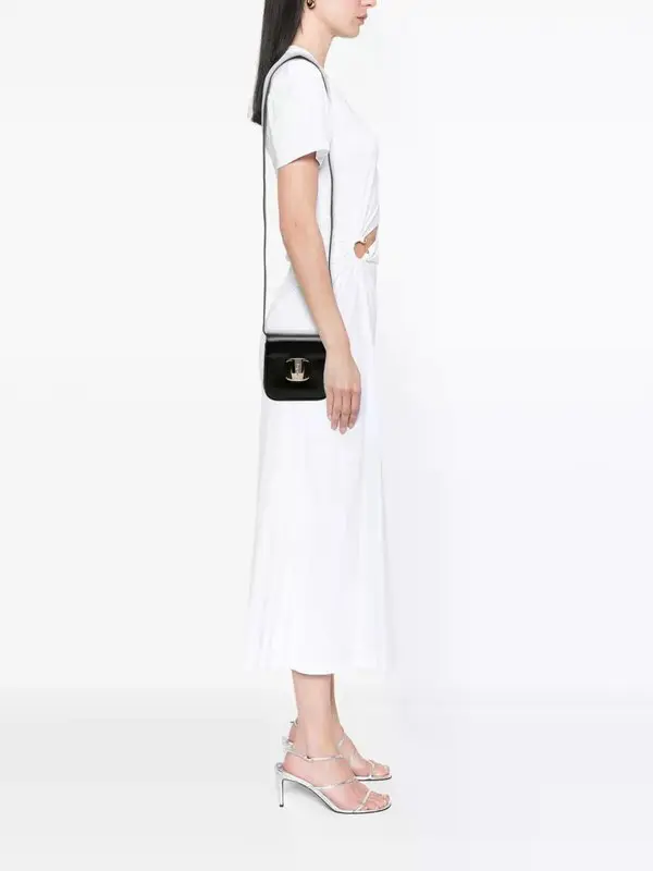FERRAGAMO Vara Mini Leather Crossbody Bag