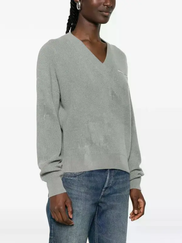 Peserico Ribbed V-neck Sweater