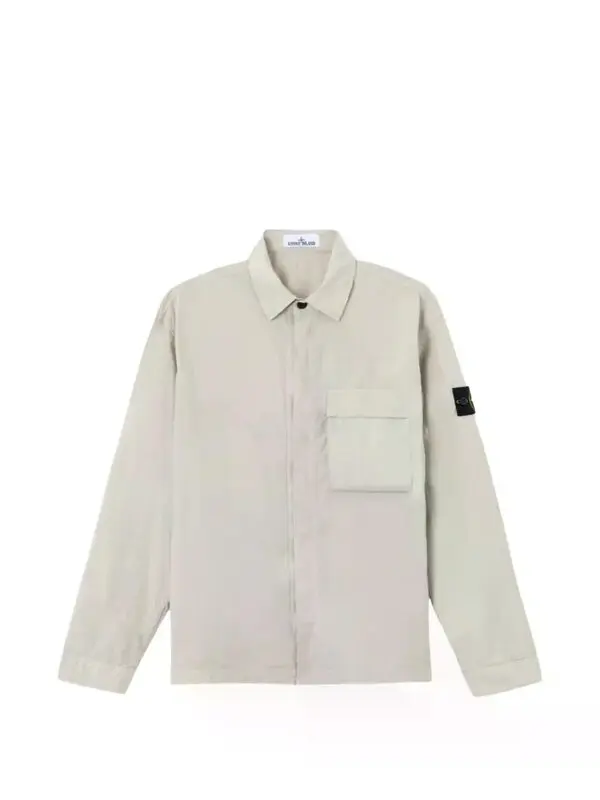 Stone Island Garment-dyed Flap-pocket Shirt - Neutrals