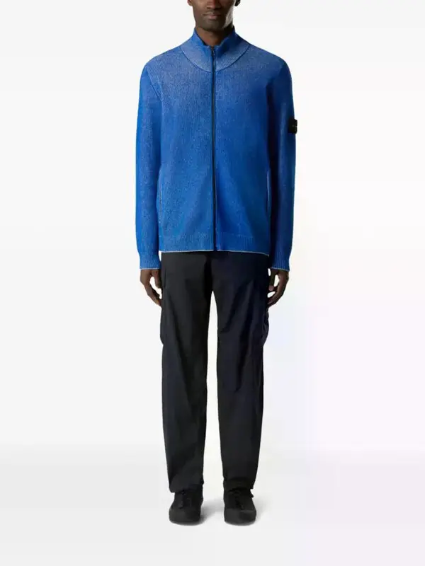 Stone Island Logo-patch Straight-leg Trousers - Blue
