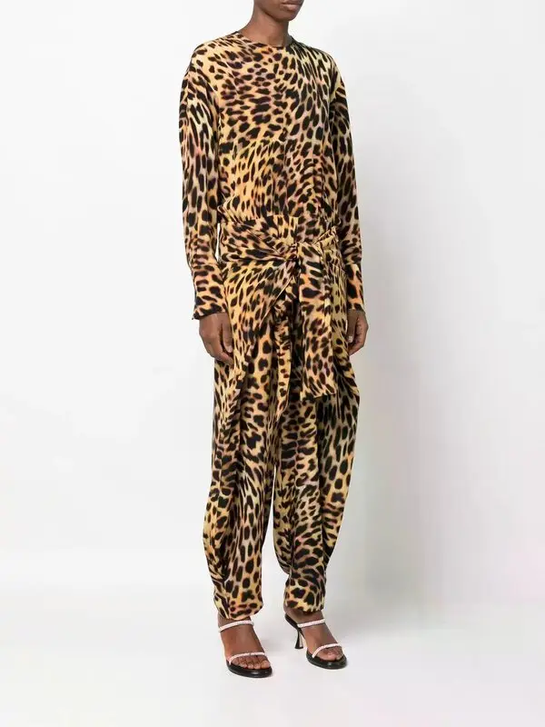 Stella McCartney Cheetah-print Silk Jumpsuit
