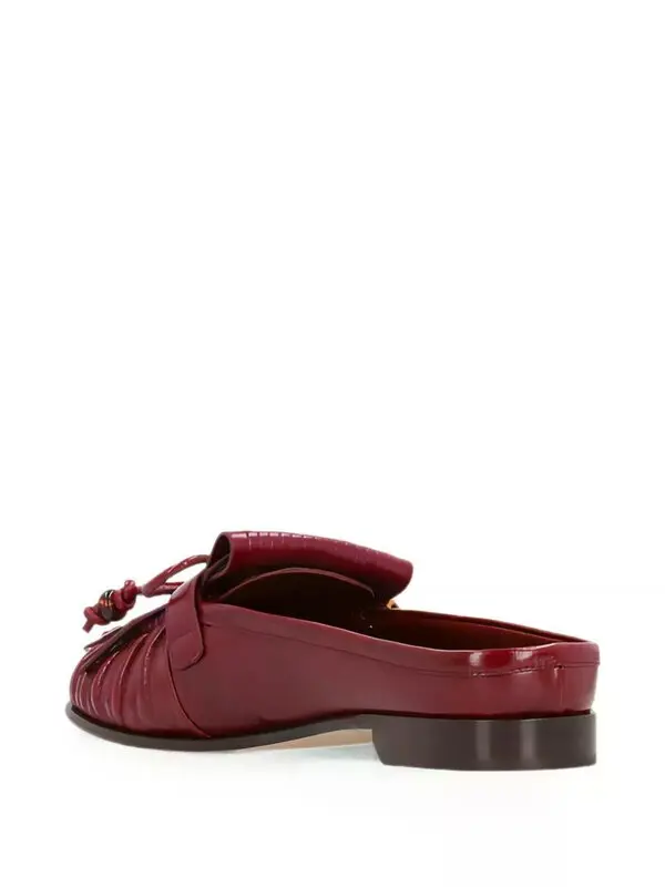 Fendi Fringe Buckle-detail Mules - Red