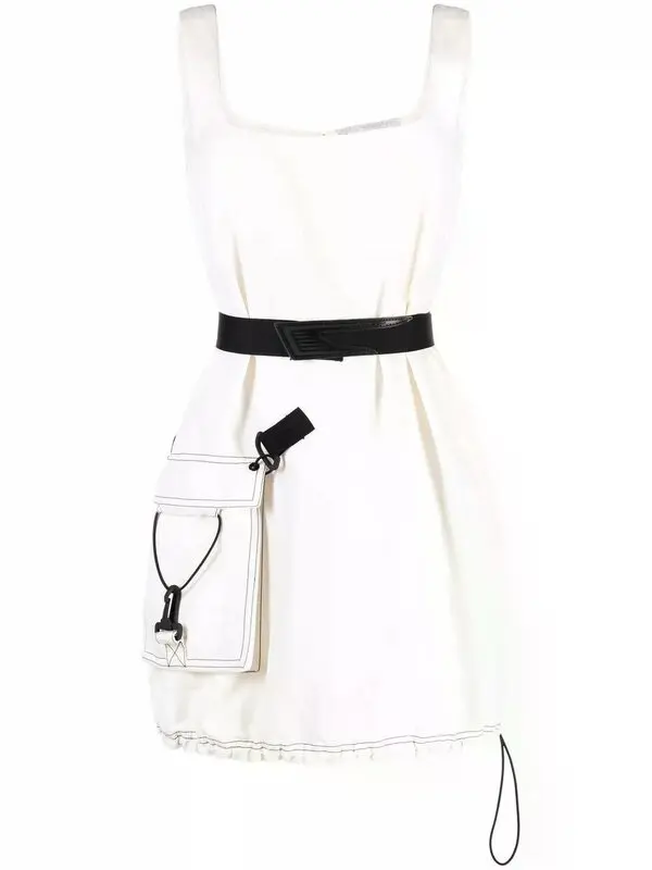 Stella McCartney Sleeveless Belted Dress - White