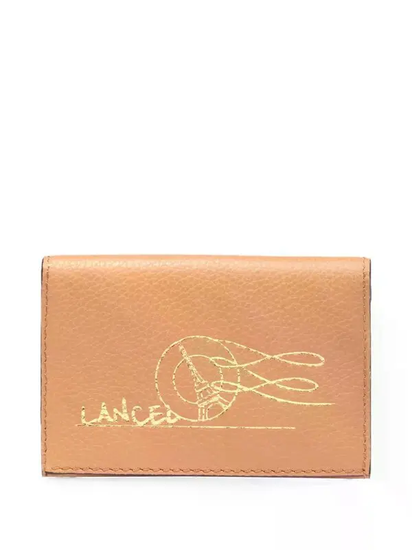 LANCEL S Flap-envelope Stamped-logo Clutch Bag