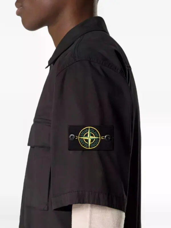 Stone Island Logo-patch Short-sleeve Shirt