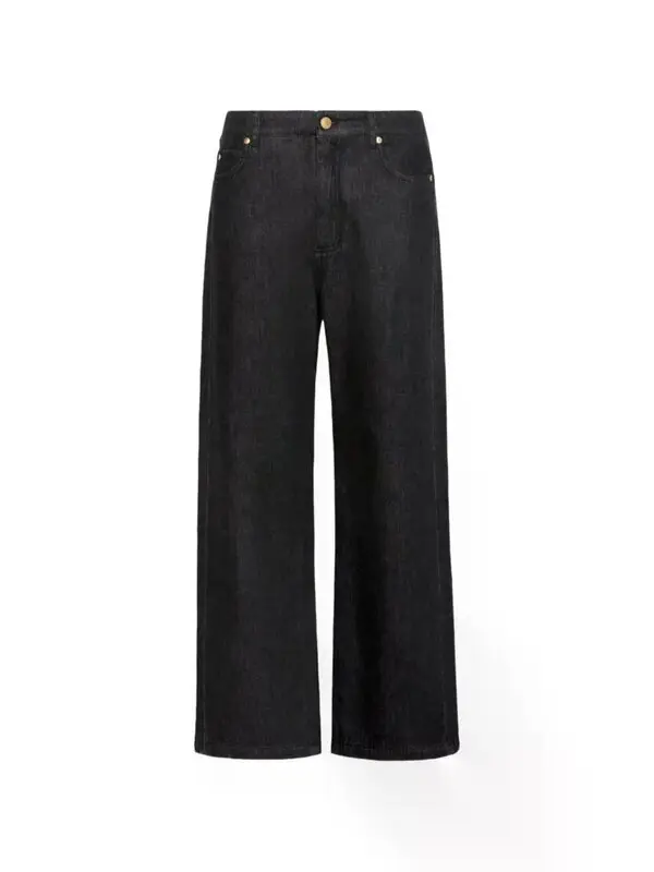 Max Mara Button-up Wide-leg Jeans - Black
