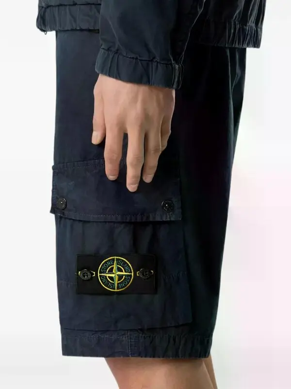 Stone Island Logo-patch Cargo Shorts - Blue