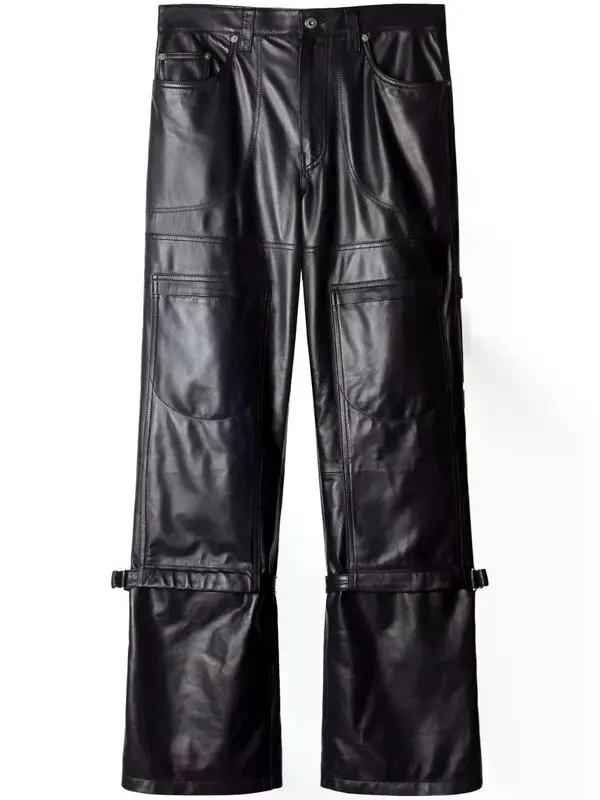 Off-White Carpenter Leather Trousers - Blue