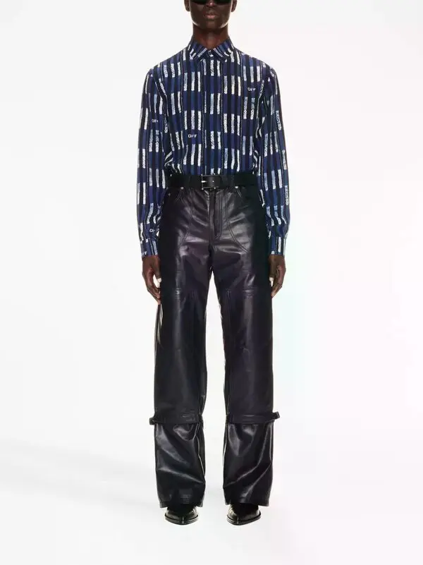 Off-White Carpenter Leather Trousers
