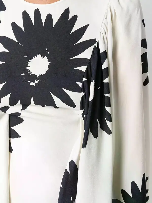 Stella McCartney Floral Print Bell Sleeve Dress