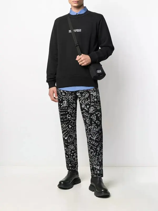 COUNTY OF MILAN Sketches Print Slim-fit Jeans