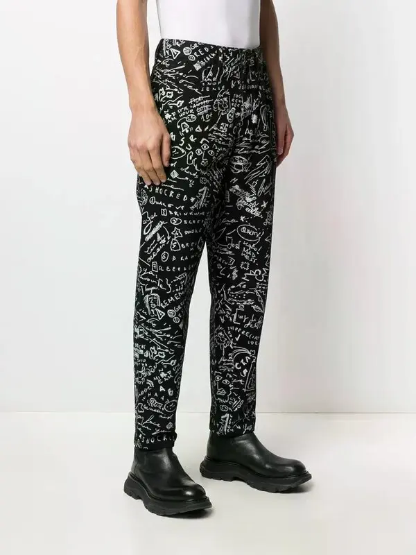 COUNTY OF MILAN Sketches Print Slim-fit Jeans