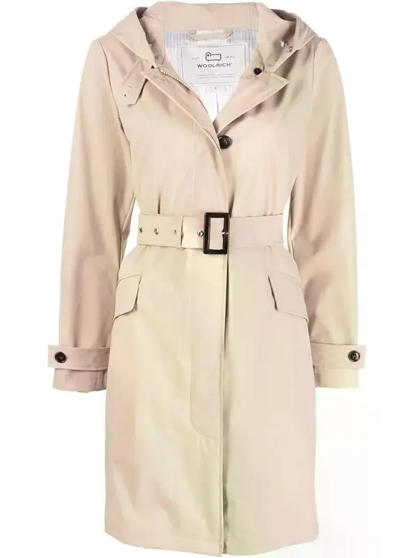Woolrich Fayette Belted Trench Coat - Neutrals