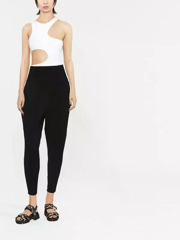 Stella McCartney Tapered Cropped Trousers - Black