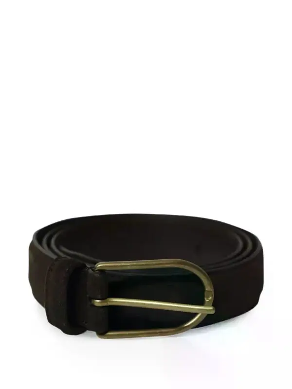 Anderson's Buckle Suede Belt - Brown
